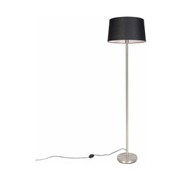 Qazqa Moderne Stehlampe Stahl mit schwarzem Schirm 45 cm - Simplo - Schwarz