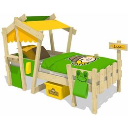 Wickey Kinderbett Hausbett CrAzY Candy - Plane Holzbett 90 x 200 cm - gelb/apfelgrün