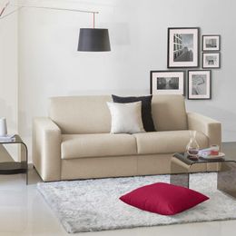 Dmora - Schlafsofa Dabakah, 3-Sitzer-Sofa, 100% Made in Italy, Wohnzimmersofa mit drehbarer Öffnung, aus gepolstertem Stoff, mit schmalen Armlehnen,