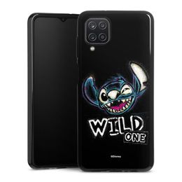 DeinDesign Galaxy A12 Handy Silikon H&uuml;lle Case schwarz Handyh&uuml;lle Lilo & Stitch Disney Official Licensed Product