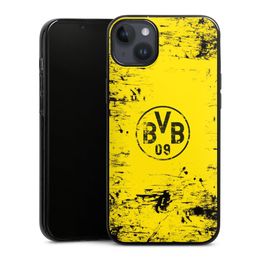 DeinDesign iPhone 14 Plus Handy Silikon H&uuml;lle Case schwarz Handyh&uuml;lle Bvb Official Licensed Product Borussia Dortmund