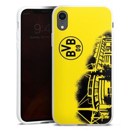 DeinDesign iPhone Xr Handy Silikon H&uuml;lle Case wei&szlig; Handyh&uuml;lle Stadium Bvb Borussia Dortmund Silikon Case