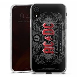 DeinDesign iPhone Xr Handy Silikon H&uuml;lle Case transparent Handyh&uuml;lle Merchandise Black Ice Acdc Silikon Case