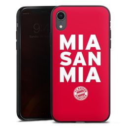 DeinDesign iPhone Xr Handy Silikon H&uuml;lle Case schwarz Handyh&uuml;lle Fcb Mia San Mia Fc Bayern M&uuml;nchen