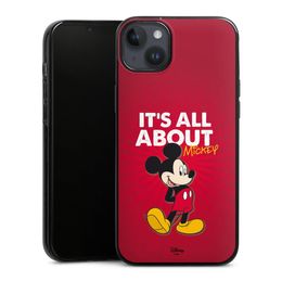 DeinDesign iPhone 14 Plus Handy Silikon H&uuml;lle Case schwarz Handyh&uuml;lle Disney Official Licensed Product Mouse