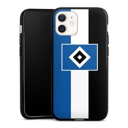 DeinDesign iPhone 12 mini Handy Silikon H&uuml;lle Case schwarz Handyh&uuml;lle Stripes Hamburger Sv Hsv