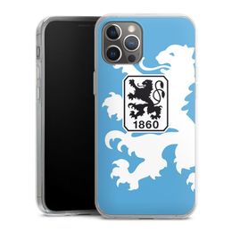 DeinDesign iPhone 12 Pro Max Handy Silikon H&uuml;lle Case transparent Handyh&uuml;lle Tsv 1860 M&uuml;nchen Official Licensed Product Coat Of Arms Silikon Case