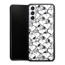 DeinDesign Galaxy S21 5G Handy Premium Silikon H&uuml;lle Handyh&uuml;lle schwarz Case Peanuts Snoopy Muster Silikon Premium Case