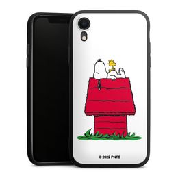 DeinDesign iPhone Xr Handy Premium Silikon H&uuml;lle Handyh&uuml;lle schwarz Case Snoopy Peanuts Official Licensed Product Silikon Premium Case