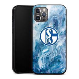 DeinDesign iPhone 12 Pro Handy Silikon H&uuml;lle Case schwarz Handyh&uuml;lle Logo Fc Schalke 04 Merchandise