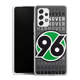 DeinDesign Galaxy A53 5G Handy Silikon H&uuml;lle Case wei&szlig; Handyh&uuml;lle Official Licensed Product H96 Hannover 96 Silikon Case