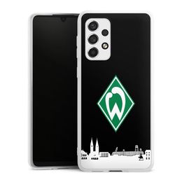 DeinDesign Galaxy A33 5G Handy Silikon H&uuml;lle Case transparent Handyh&uuml;lle Skyline Sv Werder Bremen Official Licensed Product Silikon Case