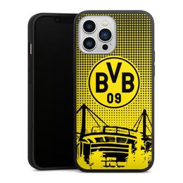 DeinDesign iPhone 13 Pro Max Handy Premium Silikon H&uuml;lle Handyh&uuml;lle schwarz Case Bvb Stadium Borussia Dortmund Silikon Premium Case