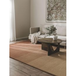 benuta Pure Wollteppich Dawn Terracotta 120x170 cm - Naturfaserteppich aus Wolle