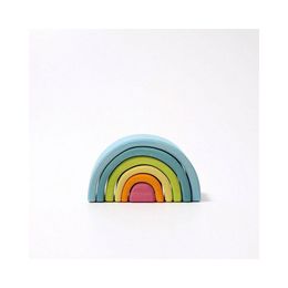 GRIMM´S Spiel und Holz Design Spielbausteine Kleiner Regenbogen Pastell 6 Teile Holzspielzeug Stapelturm
