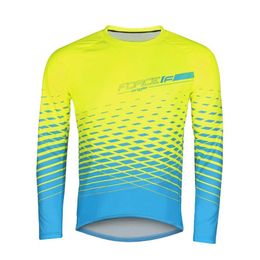 Force Radtrikot jersey Force MTB ANGLE long sl fluo-blue L