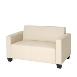 MCW 2er Sofa Couch Moncalieri Loungesofa Kunstleder ~ creme