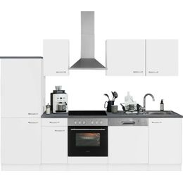 Optifit Küchenzeile Parare, 210 bzw. 270 cm mit Hanseatic E-Geräten, mit oder ohne Kühlschrank, weiß
