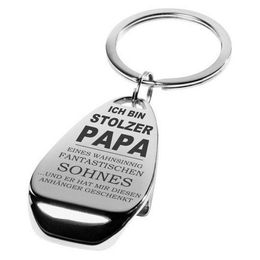 Lieblingsmensch Schlüsselanhänger Ich bin stolzer Papa -Sohn-... witzig & praktisch- Flaschenöffner (Schlüsselanhänger mit Gravur