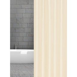 Raffrollo Textil Duschvorhang uni champanger ecru 180x200 cm Shower