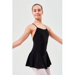 tanzmuster Bodykleid Träger Ballettkleid Sophie aus glänzendem Lycra Ballettbody mit Röckchen für Mädchen