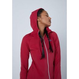 SPORTKIND Trainingsjacke Tennis Joggingjacke mit Kapuze bordeaux rot