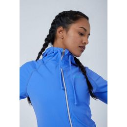 SPORTKIND Trainingsjacke Tennis Joggingjacke mit Kapuze kornblumen blau