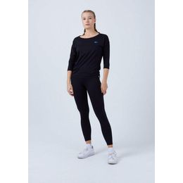 SPORTKIND Funktionsshirt Tennis 3/4 Loose Fit Shirt Mädchen & Damen schwarz