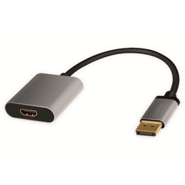Logilink DisplayPort-Adapter CDA0108,DisplayPort/HDMI, Alu, 4k, 0,15m