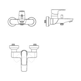 Ideal Standard Badearmatur Aufputz Connect Air, Ausld. 174mm, Chrom A7033AA