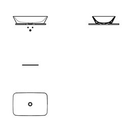 Ideal Standard Schale Connect Air, rechteckig, ohne Hahnloch, ohne Überlauf 600x400x135mm, Weiß E034801