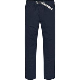 Tommy Hilfiger Webhose BELTED COMFORT PANTS mit eingenähtem Gürtel am Bund, blau