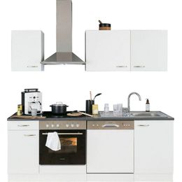 Optifit Küchenzeile Parare, 210 bzw. 270 cm mit Hanseatic E-Geräten, mit oder ohne Kühlschrank, weiß