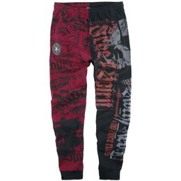 Rock Rebel by EMP Sweatpants With Alloverprint Trainingshose schwarz rot in L