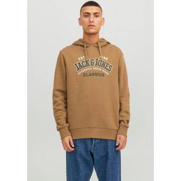 Jack & Jones Jack & Jones Kapuzensweatshirt JJELOGO SWEAT HOOD 2 COL 23/24 NOOS, braun