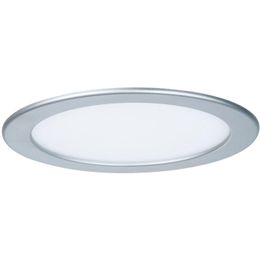 Paulmann LED Panel LED Einbaupanel rund 220mm 16,5W 4.000K Chrom matt, LED fest integriert, Neutralweiß, LED Einbaupanel rund 220mm 16,5W 4.000K Chrom matt, silberfarben