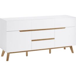 MCA furniture Sideboard Cervo, Breite ca. 145 cm, weiß