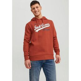 Jack & Jones Jack & Jones Kapuzensweatshirt JJELOGO SWEAT HOOD 2 COL 23/24 NOOS, orange