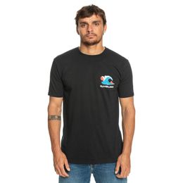 Quiksilver T-Shirt »Ocean Bed« schwarz L L Stoff: Baumwoll-Jersey-Stoff [160 g/m2]