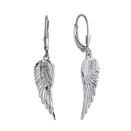 Vivance Paar Ohrhänger »925-Sterling Silber rhodiniert« weiß one-size Elegante Ohrhänger aus 925/- Sterling Silber rhod