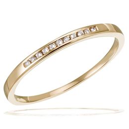 Goldmaid Diamantring goldfarben 18 Exklusives Design