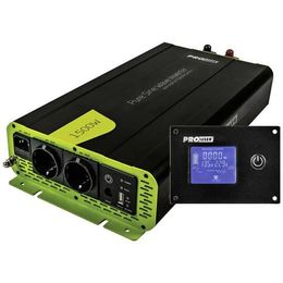 Pro User ProUser Wechselrichter PSI1500TX 1500 W 12 V - 230 V/AC inkl. Fernbedienung, USV-Funktion, Netzvorrangschaltung