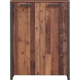 Kommode FORTE "Clif" Sideboards Gr. B/H/T: 86 cm x 115 cm x 41,6 cm, grau (old – wood vintage, betonoptik dunkelgrau) Kommode