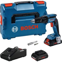 Bosch Professional Akku-Trockenbauschrauber GTB 18V-45 (2xPC4, 6 Nm, (Komplett-Set), Inkl. Akkus und Ladegerät, blau