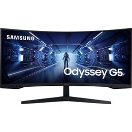 Samsung Odyssey G5 C34G55TWWP Curved-Gaming-LED-Monitor (86 cm/34 ", 3440 x 1440 px, WQHD, 1 ms Reaktionszeit, 165 Hz, VA LCD, 1ms (MPRT), schwarz