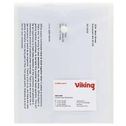 Viking Dokumentenmappe DIN A5 Druckknopf PP (Polypropylen) Hoch 18,2 (B) x 22,2 (H) cm Transparent 5 Stück