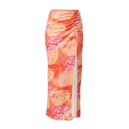 Gina Tricot Rock 'Sandy' Damen Größe 38 koralle / hellorange / fuchsia / weiß