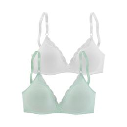 Petite Fleur Bra female Green, White size 80