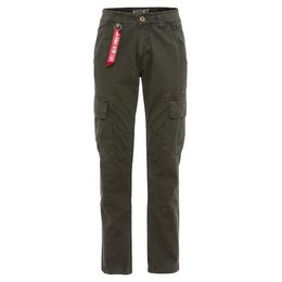 Alpha Industries Hose 'Agent' Herren Größe 34 khaki / rot / weiß