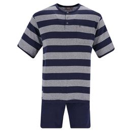 Hajo Pyjama Herren Gr&ouml;&szlig;e XXL marine / grau